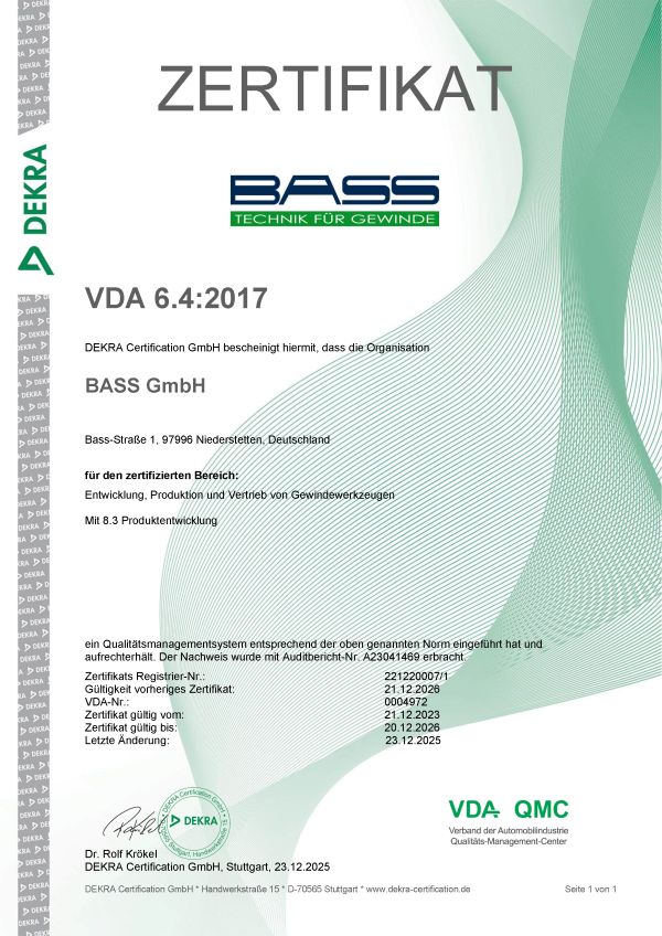 Qualität - BASS GmbH